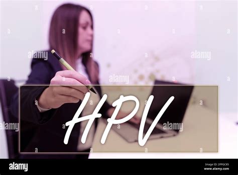 Hand Writing Sign Hpv Business Showcase Group Of Viruses That Affect
