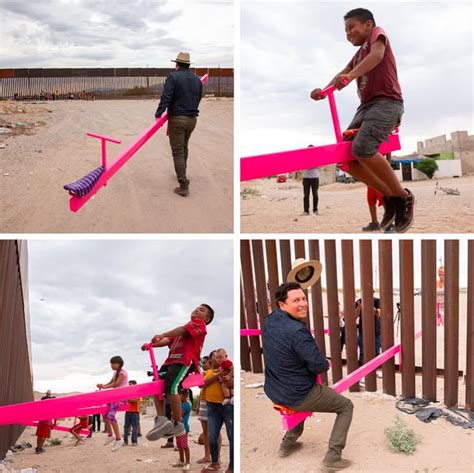Teetertotters Slotted Through The U S Mexico Border Wall By Ronald