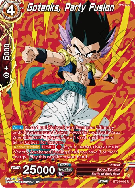 Gotenks Party Fusion Collector Booster Silver Beyond Generations