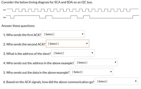 Get Answer Consider The Below Timing Diagram For Sca And Sda On An I2c Bus Sca Sda Answer