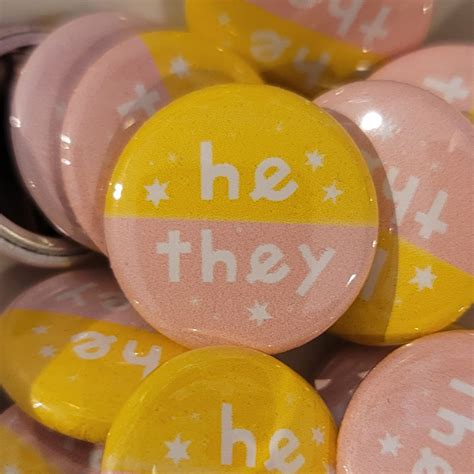Pronoun Pin He They Upwards Art