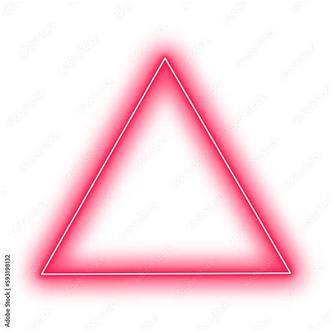 Neon Red Equilateral Triangle Geometry Shape Outline Stroke Stock Vector Adobe Stock