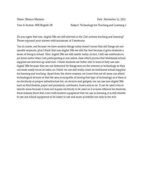 Non Digital Or Conventional Technology Tools For Teaching And Learning