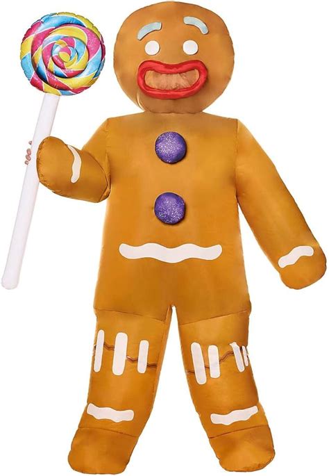 Spirit Halloween Shrek Adult Gingy Inflatable Costume