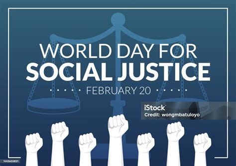 2월 20일 세계 사회 정의의 날 평면 만화 손으로 그린 템플릿 일러스트레이션에서 정의로운 관계를 위한 저울 또는 망치 Revolution에 대한 스톡 벡터 아트 및 기타