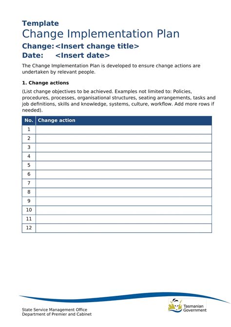 Free Printable Implementation Plan Templates Excel Word PDF