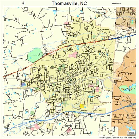 Thomasville North Carolina Street Map 3767420