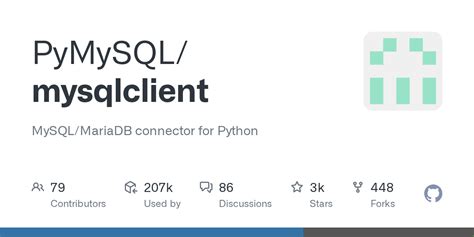 Github Pymysqlmysqlclient Mysqlmariadb Connector For Python