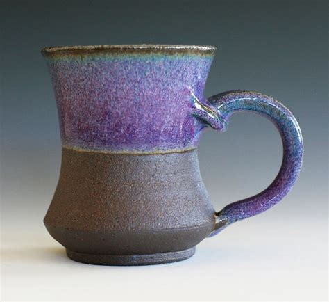 14 Oz Mug Handmade Pottery Handmade Coffee Mug Ceramic Etsy Purple