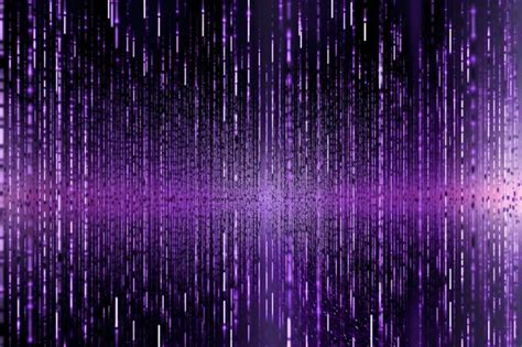 Premium Ai Image Purple Gray Raining Hackers Screen Dark Coding Line