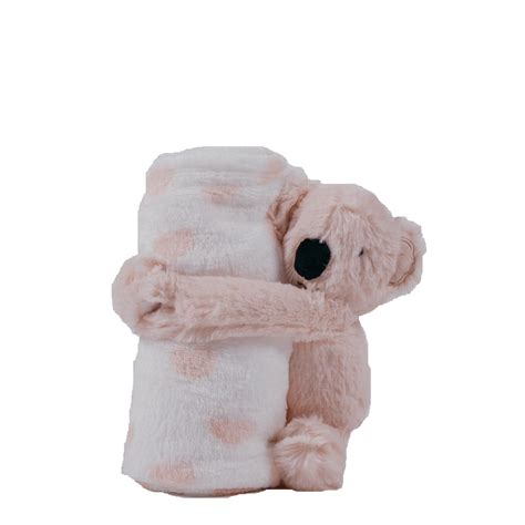 Rózsaszín Koala Maci Szivecskés Pléddel 75 100cm Oviságynemű Webáruház