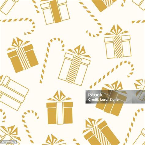 크리스마스 선물 및 사탕 지팡이 완벽 한 패턴 새 해 개념입니다 벡터 일러스트 레이 션 0명에 대한 스톡 벡터 아트 및 기타 이미지 0명 공휴일 나비매듭 Istock