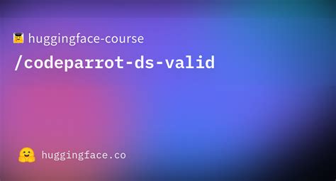 huggingface course codeparrot ds valid at main