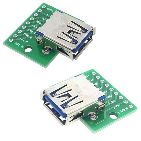 2 X USB 3 Type A Socket Breakout Board All Top Notch