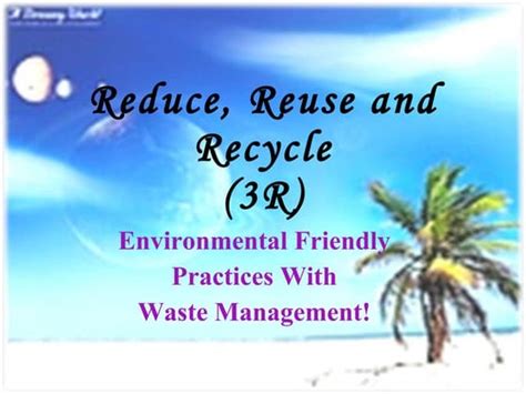 5 R Reduce Reuse Recycle Refuse Recover Ppt