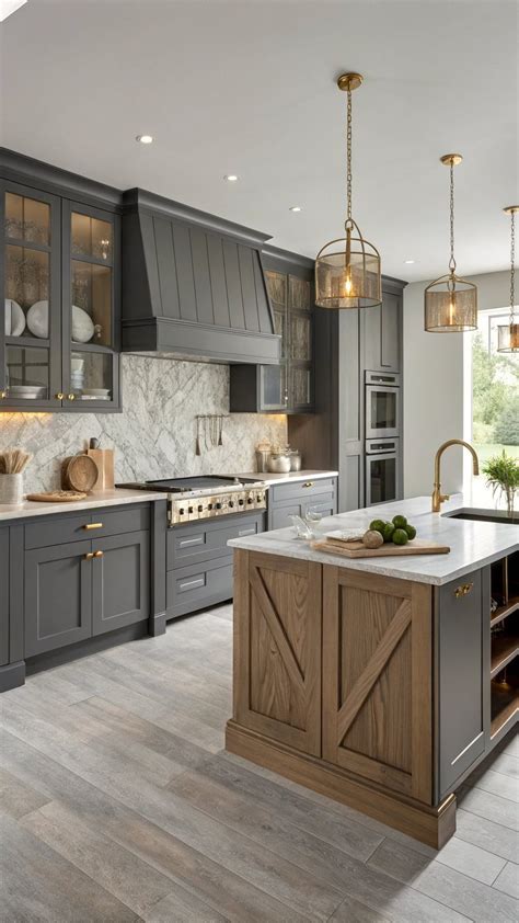 21 Gorgeous Gray And Wood Kitchen Designs