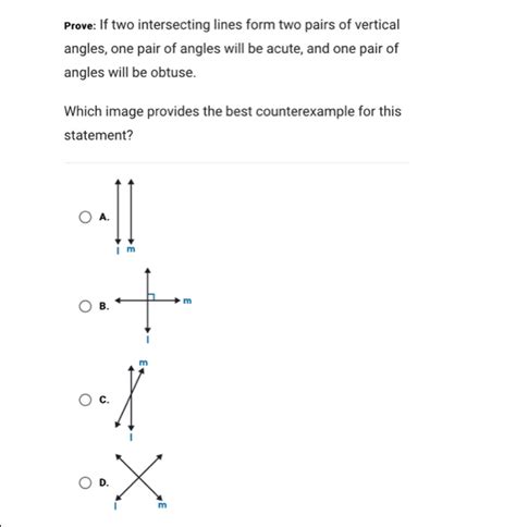 solved prove if two intersecting lines form two pairs of v[geometry] gauthmath