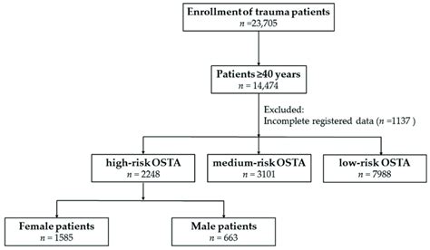 A Flow Chart Presenting The Grouping Of Patients With A High Risk