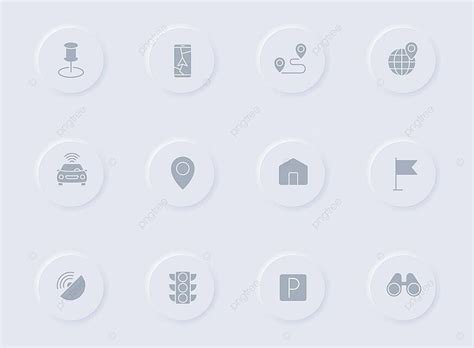 gray vector navigation icons for web and mobile vector web button traffic png and vector with