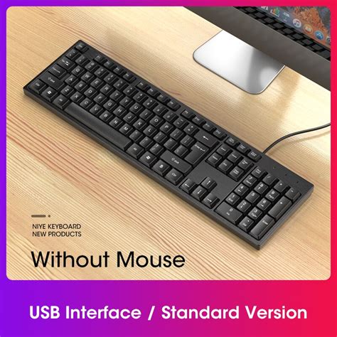 Silent Keyboard And Mouse Set Wired Keyboard Compu Vicedeal