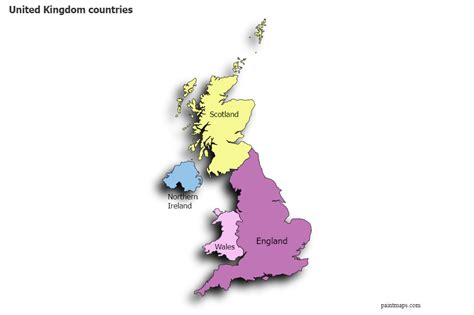Create Custom United Kingdom Countries Map Chart With Online Free Map