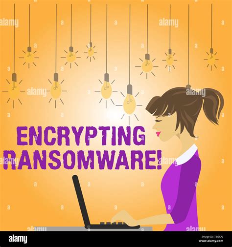 Writing Note Showing Encrypting Ransomware Business Concept For