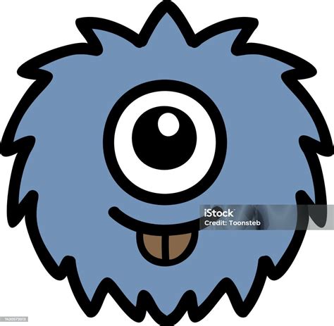 Hand Drawn Cute One Eyed Alien Illustration Stock Illustration