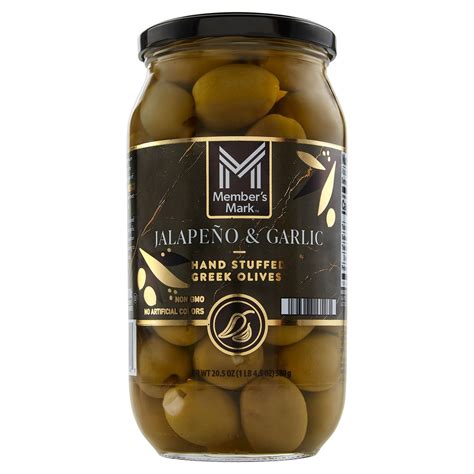 Members Mark Jalapeno And Garlic Stuffed Olives 205 Oz