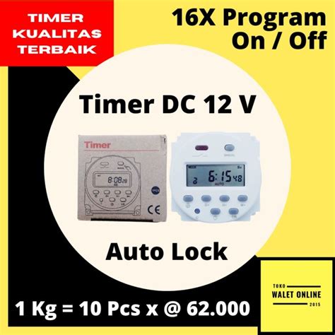 Jual Timer Dc 12 Volt 16 Ampere Timer 12v Digital Ampli Walet Accu Baterai Solar Panel Solarcell