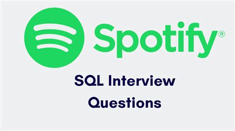 9 Spotify Sql Interview Questions Updated 2024