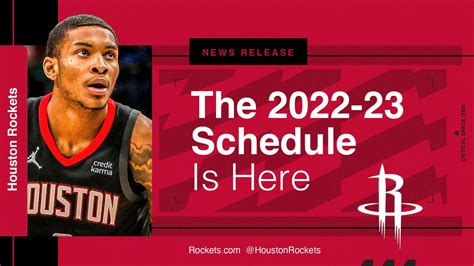 Rockets Announce Schedule For 2022 23 Nba Season Houston Rockets