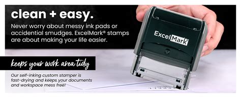 Amazon Com ExcelMark Custom Stamp Clear Crisp Impressions Personalized Self Inking