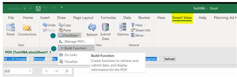 Pbcs And Epbcs Tutorial Using Functions In Smart View