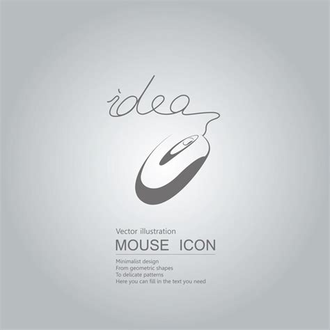 Premium Vector Mouse Creative Design Isolated On Grey Background