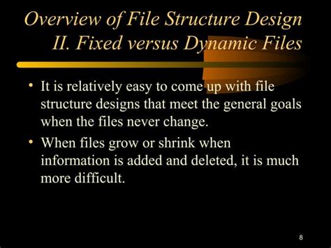 Introduction To The Design And Specification Of File Structures Ppt