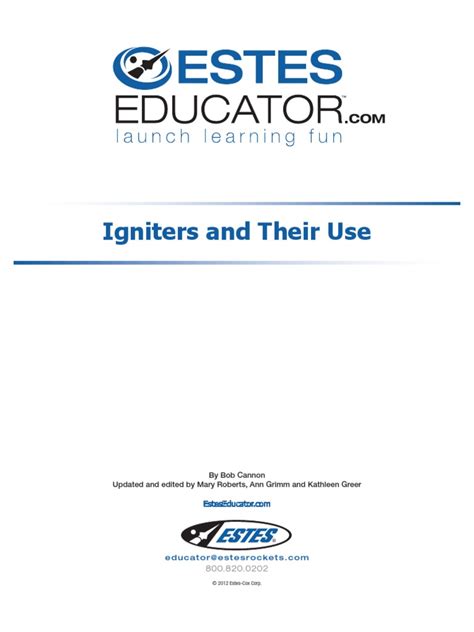Model Rocket Igniters Pdf Rocket Rocket Engine