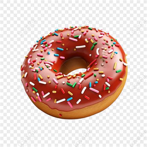 뿌리 3d 일러스트와 함께 빨간 도넛착빙간식 Png 일러스트 무료 다운로드 Lovepik