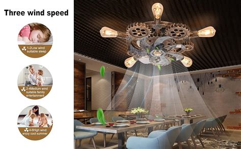 Hueoczw 20 Retro Industrial Steampunk Ceiling Fans With
