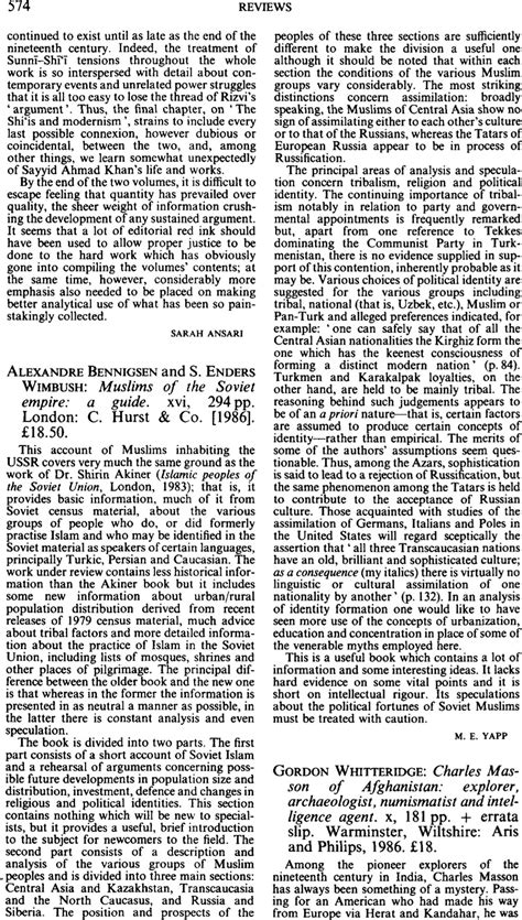 Alexandre Bennigsen And S Enders Wimbush Muslims Of The Soviet Empire