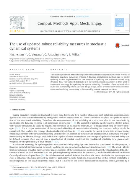 Pdf The Use Of Updated Robust Reliability Measures In Stochastic Dynamical Systems Chetan