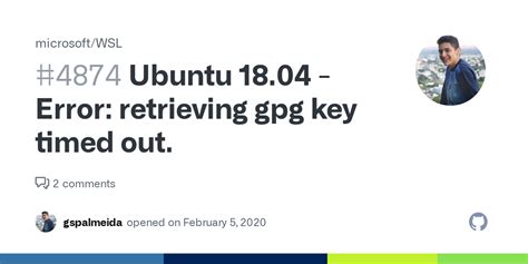 Ubuntu 1804 Error Retrieving Gpg Key Timed Out · Issue 4874