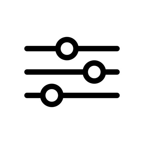 Settings Adjustment Button Icon In Line Style Design Isolated On White Background Editable