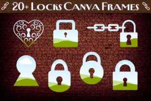 Locks Canva Frames Graphic By Creative Digital Templates Creative Fabrica