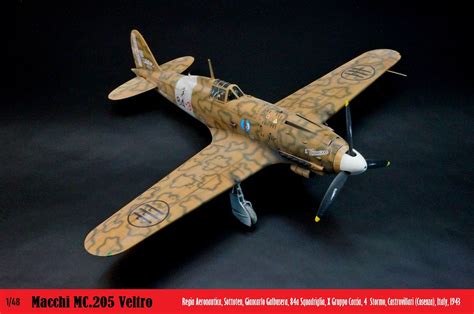 1 48 Macchi Mc 205 Veltro Italeri Ready For Inspection Aircraft