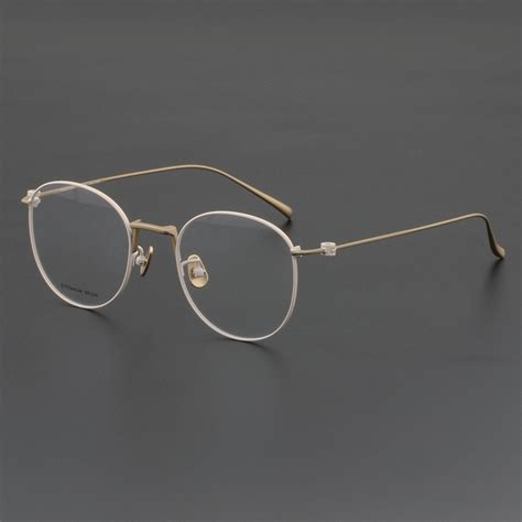 Janpanese 레트로 라운드 블루 라이트 프레임 안경 수제 티타늄 안경 근시 안경 남성 안경 Aliexpress