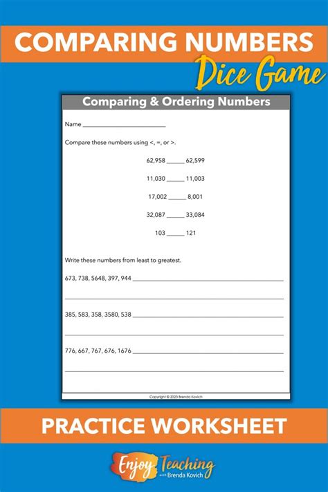 Great Games For Comparing Numbers And Ordering Them Too