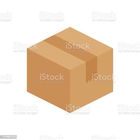 상자 상자 3d 판지 상자 갈색 평면 스타일 골판지 소포 상자 포장화물 등각 투영 상자 갈색 포장 상자 갈색 아이콘 흰색 배경에