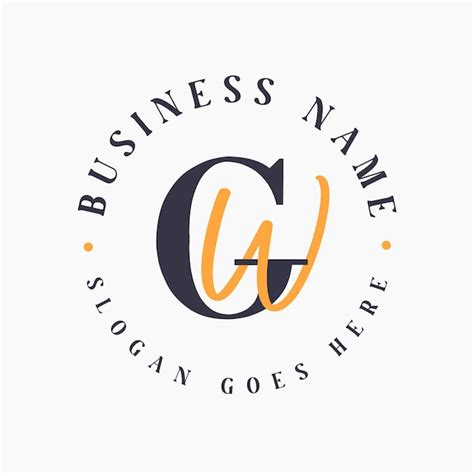 Premium Vector Elegant Letter Gw Initials Logo For Corporate Branding
