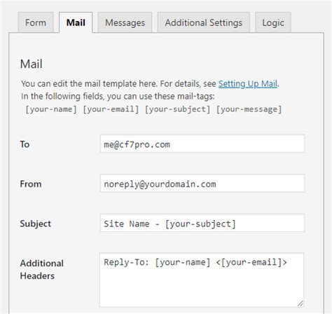 Use Suitable From Address Reply To CF Skins