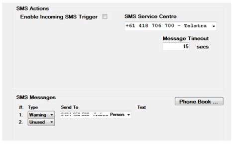 Sms Trigger Control Texcel